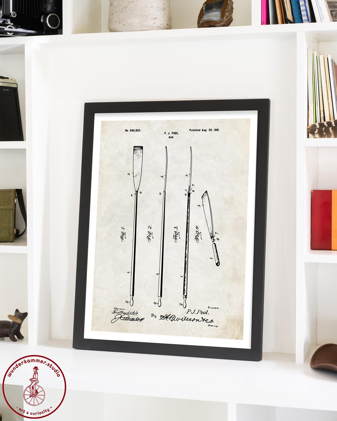 Rowing Oar Patent Art Print: Sculling Decor - Etsy