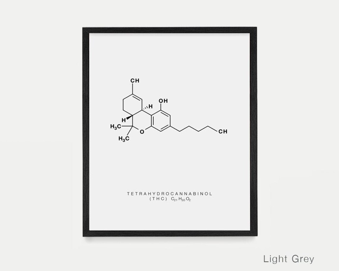 Cannabis Poster THC Molecule Poster THC Art Molecule Art - Etsy