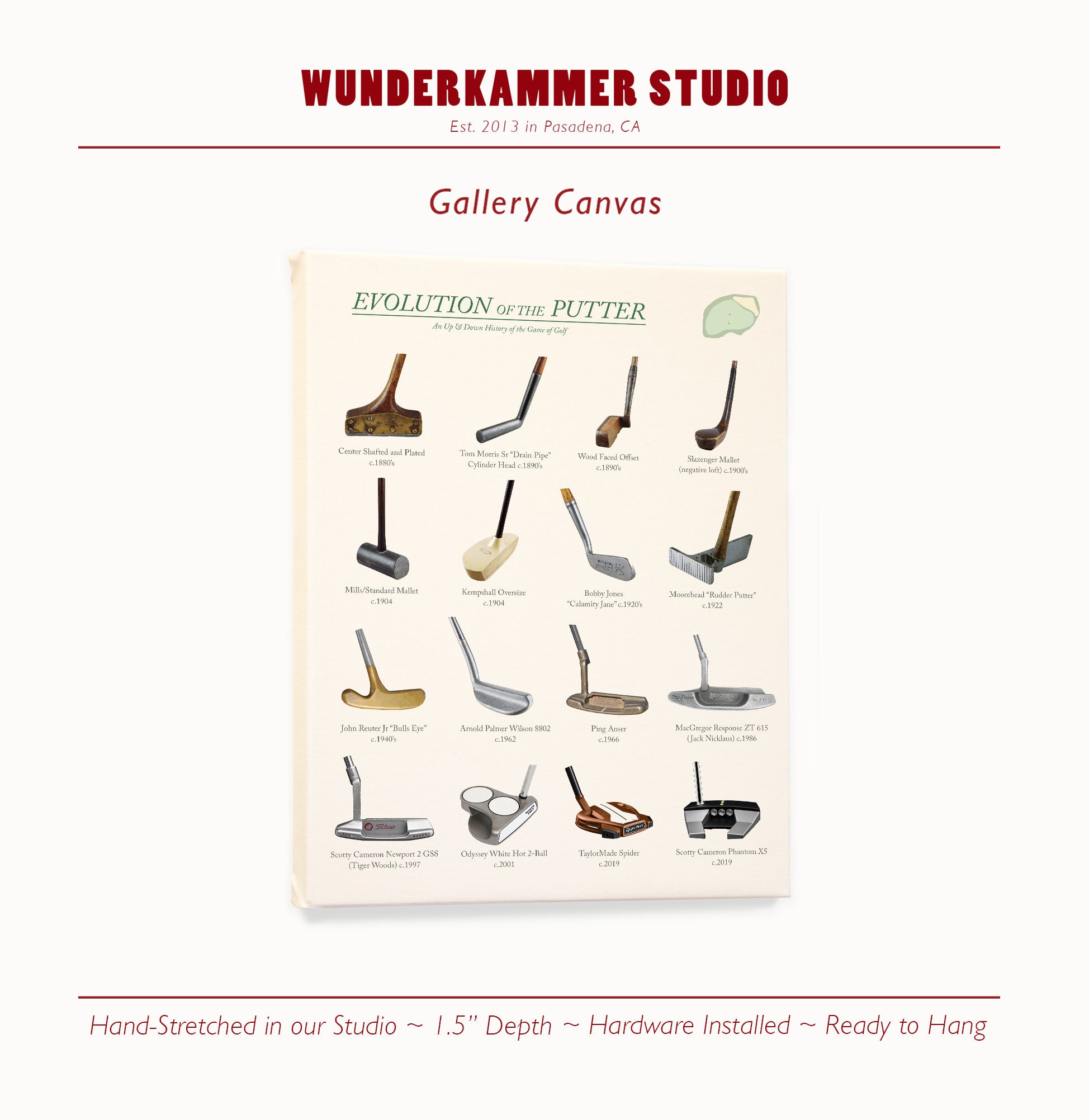 Golf Poster Evolution of the Golf Putter Golf Art Golf - Etsy UK