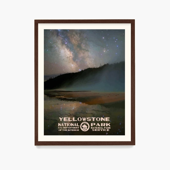 Yellowstone National Park Poster Yellowstone Poster National | Etsy