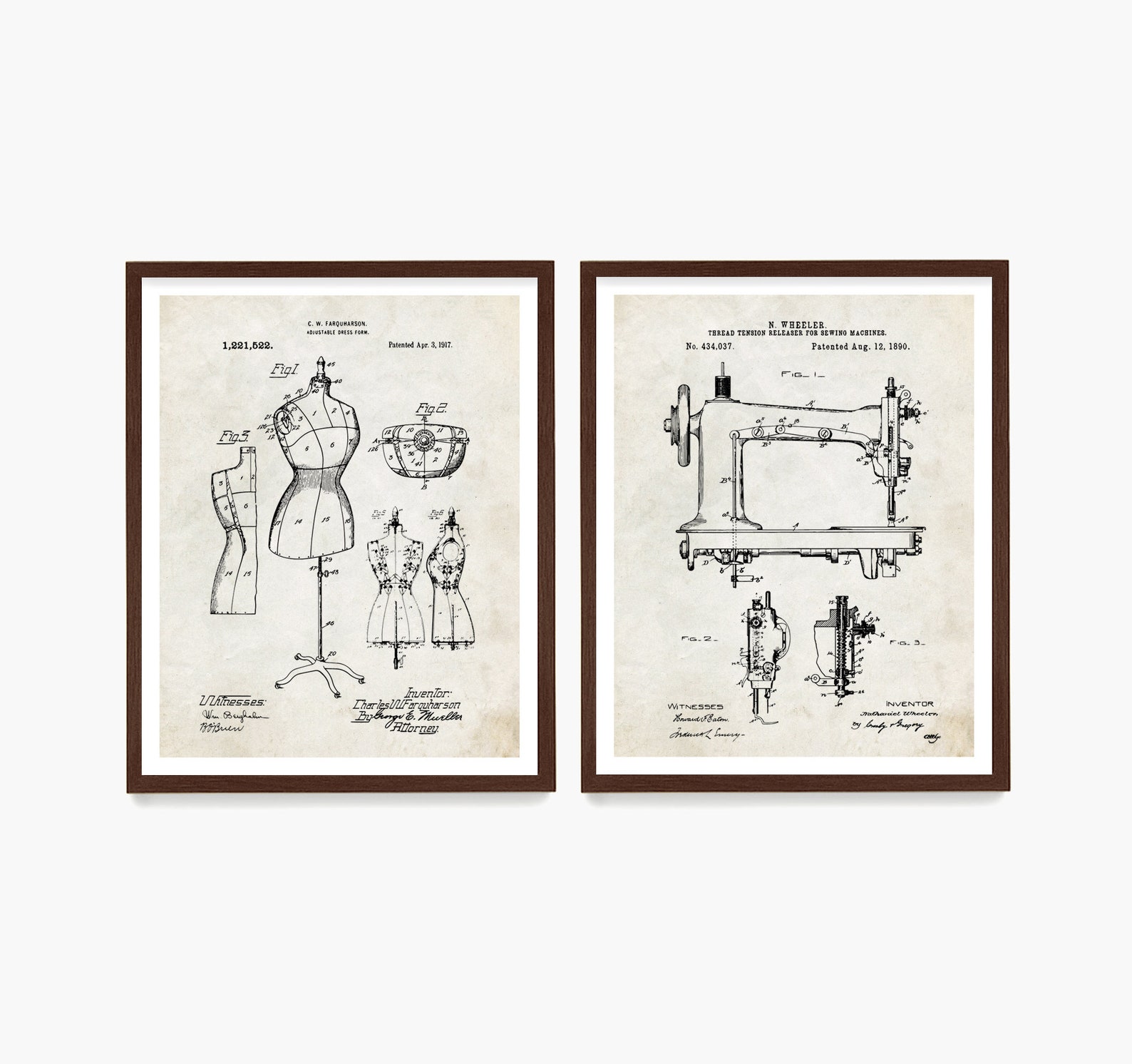 Sewing Patent Art Sewing Machine Poster Sewing Poster Dress - Etsy