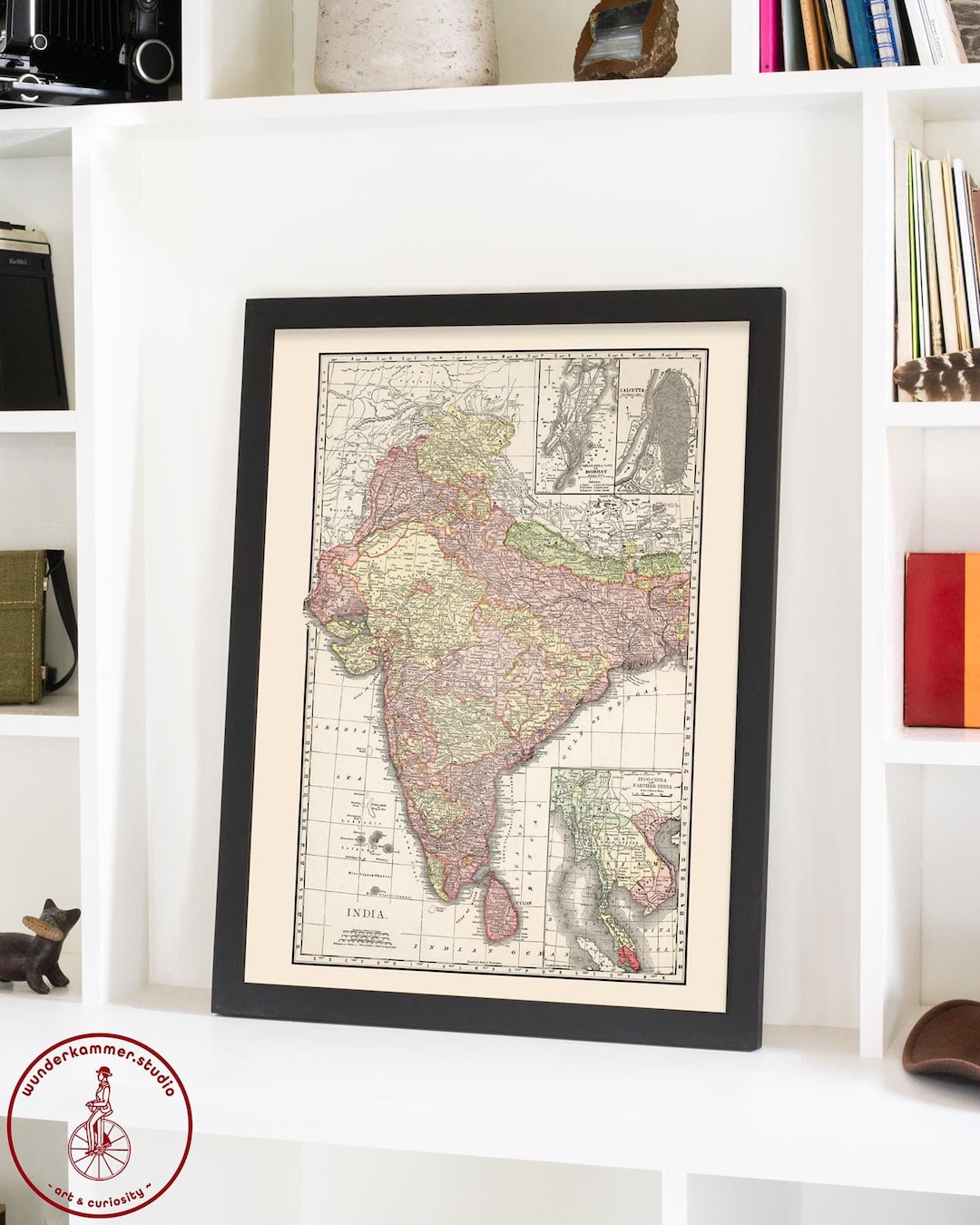 India Map Wall Art, Indian Home Decor, India Travel Gift, , Vintage ...