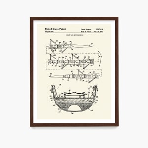 Rowing Patent Art, Crew Wall Art, 8 Man Row Boat, Sculling Patent, Crew ...