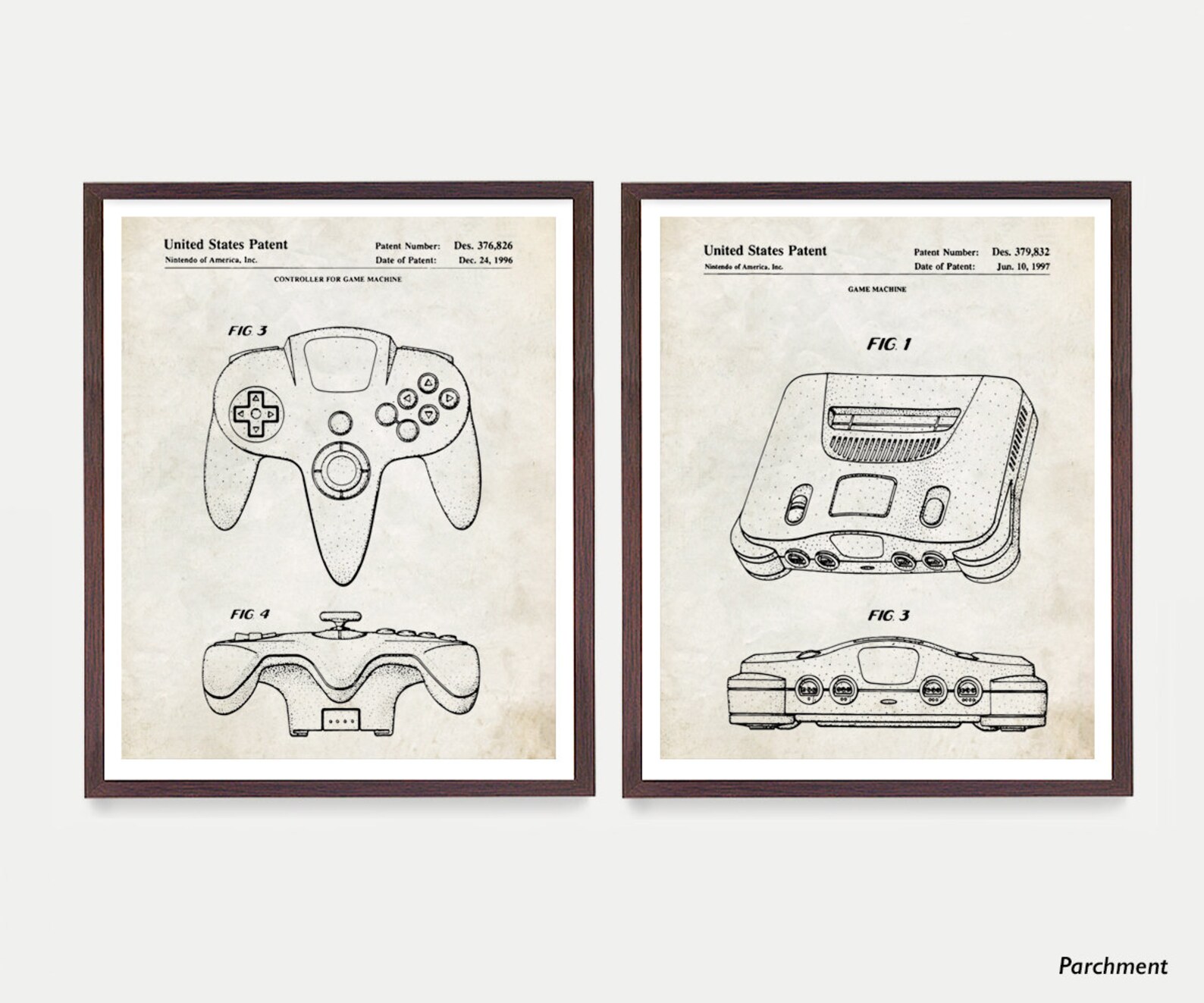 Video Game Patent Poster Video Game Wall Art Gamer Gift E | Etsy