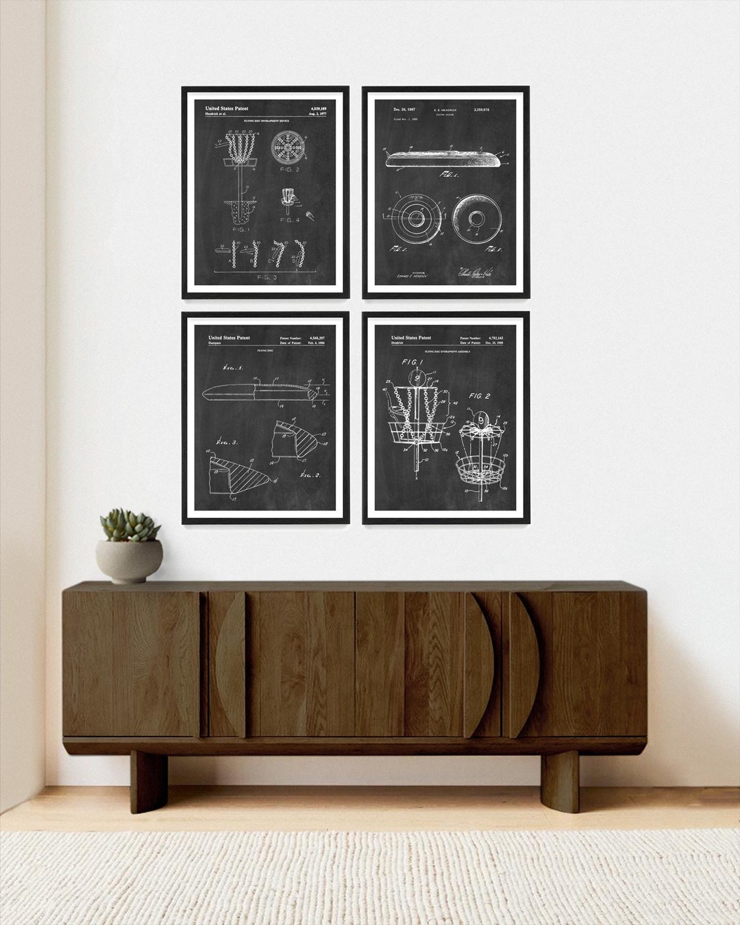 Frisbee Disc Golf Patent Art Prints: Set of 4 - Etsy