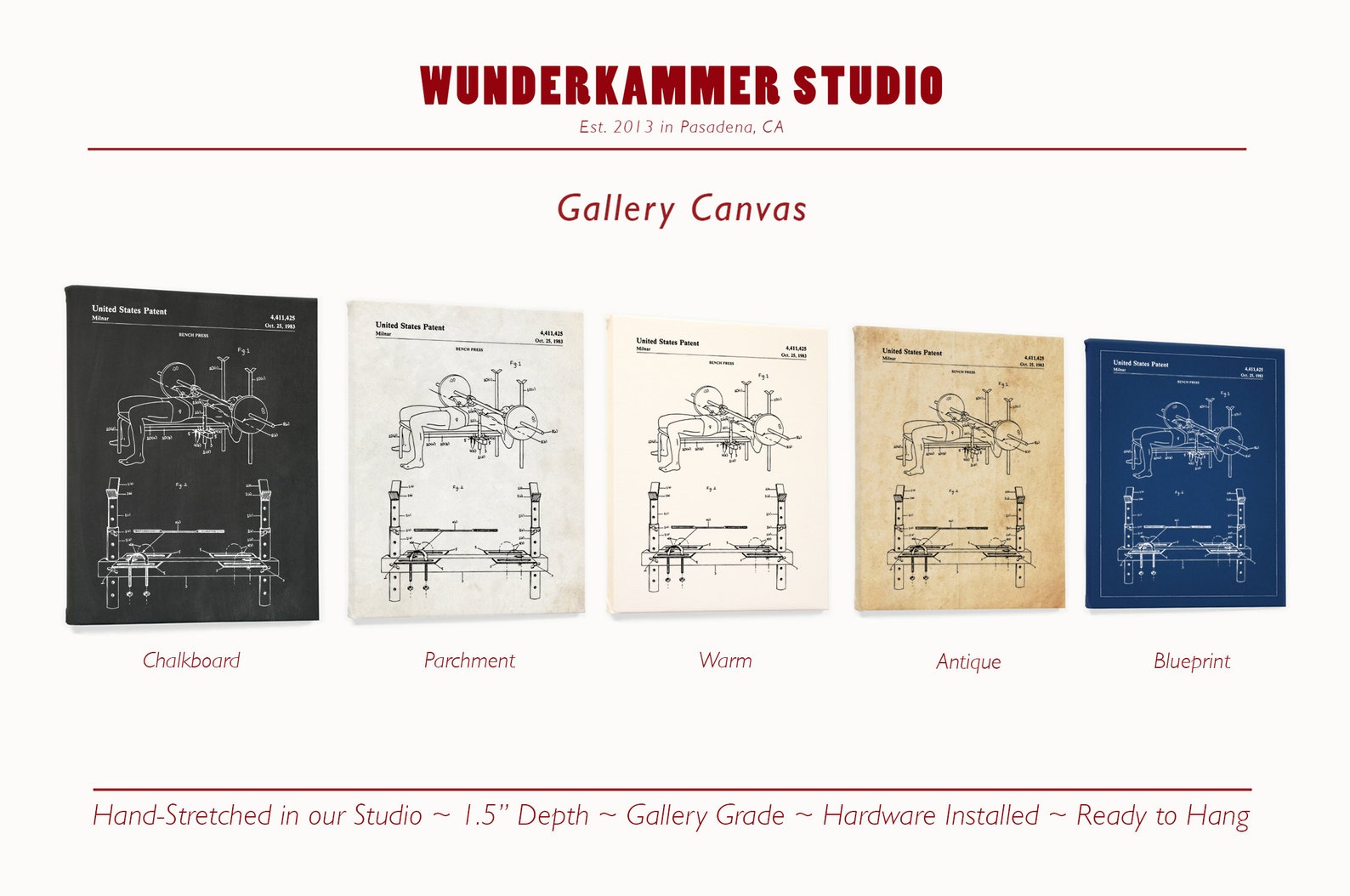 Bench Press Patent Print Fitness Poster Weight Lifting | Etsy
