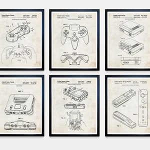 Video Game Patent Poster, Video Game Wall Art, Gamer Gift, E Sports ...