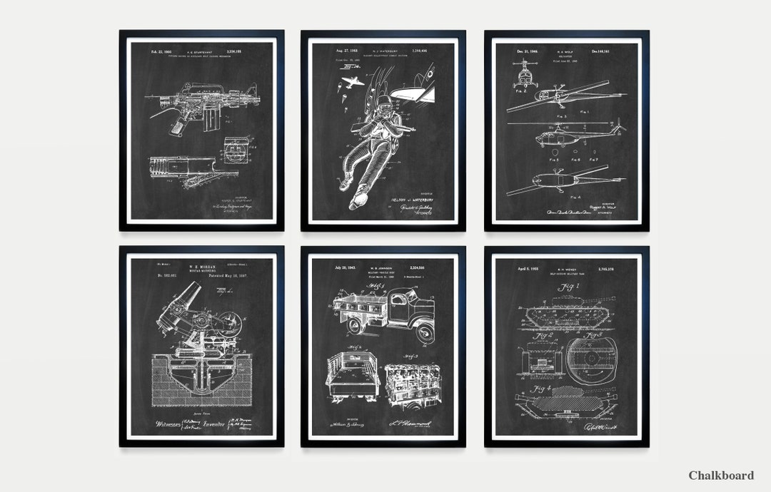 Military Patent Poster, Military Wall Art, Armed Forces Gift, Veteran ...