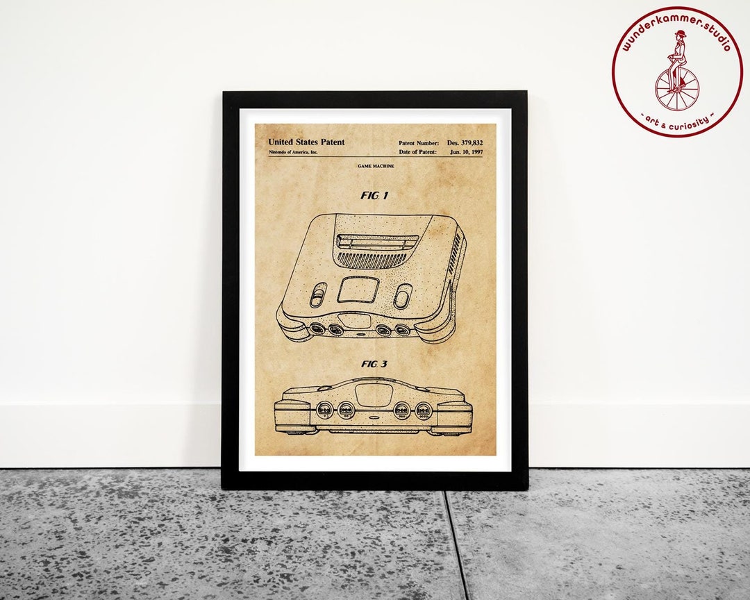 Video Game Console Patent Poster, Video Game Wall Art, Gamer Gift, E ...