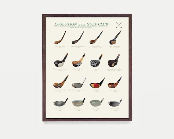 Golf Wall Art Evolution of the Golf Club Drivers Golf - Etsy