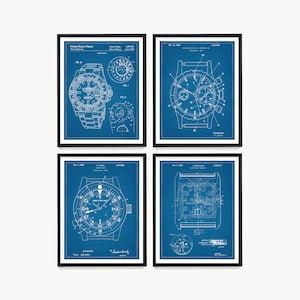 Watch Patent Art Prints: Time Piece Poster Set - Etsy