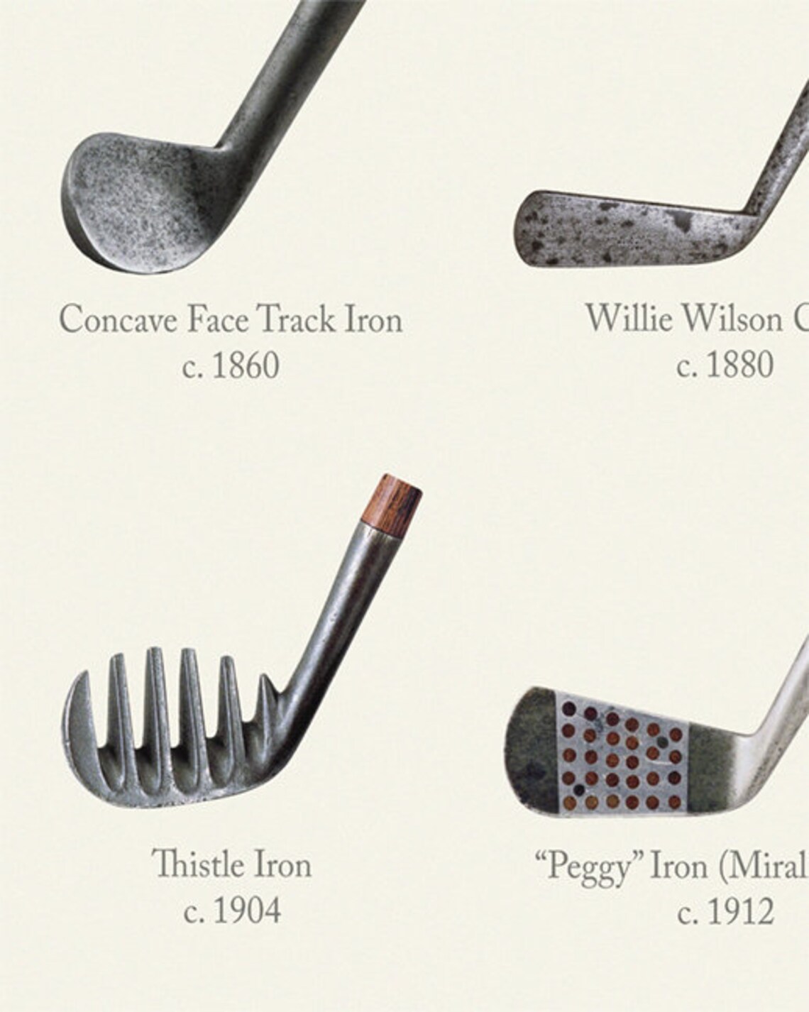 Evolution of Golf Art Print: Vintage Golf Club & Ball History - Etsy