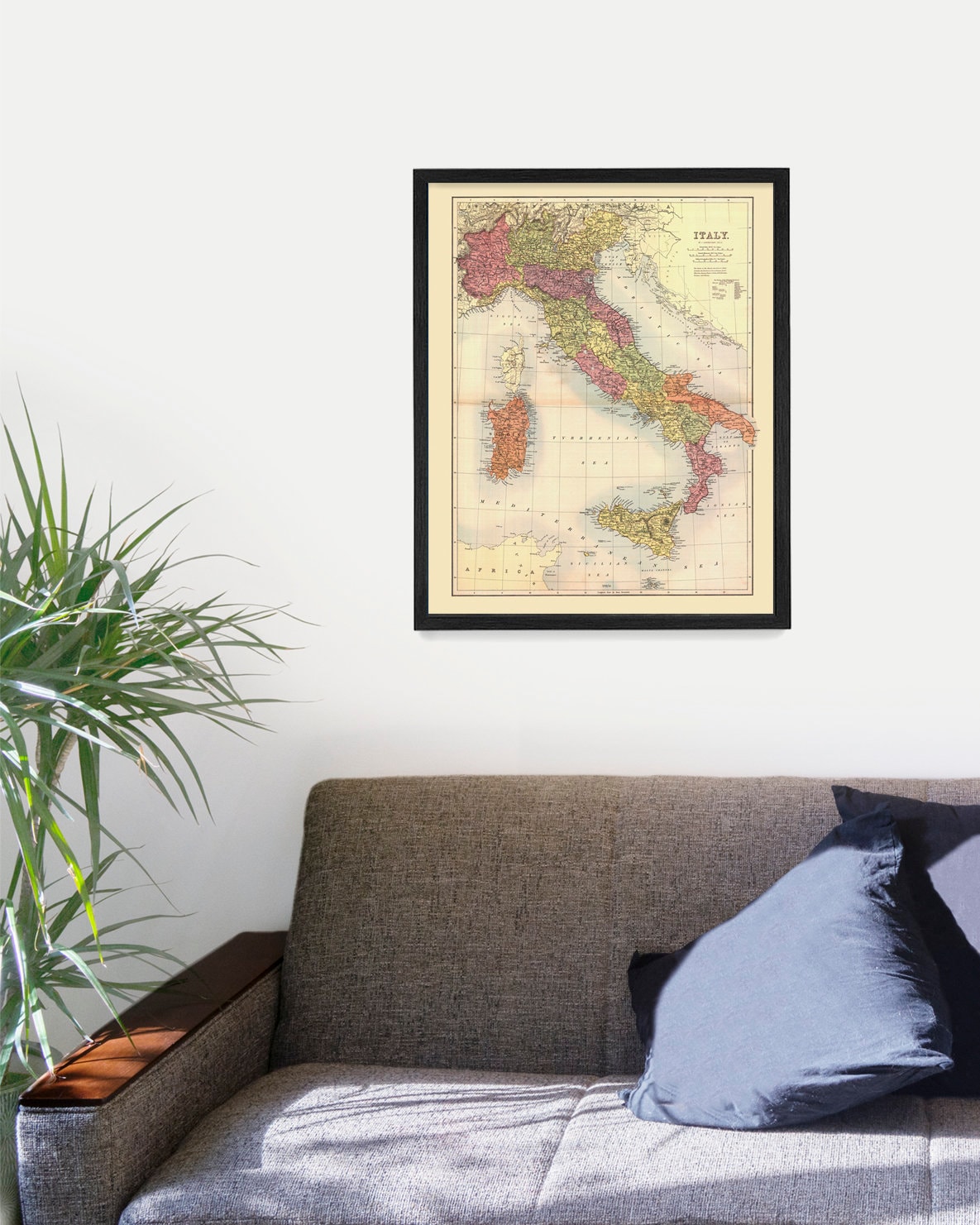 Italy Map Map Art Map Decor Italy Art Italy Map Art Italy - Etsy