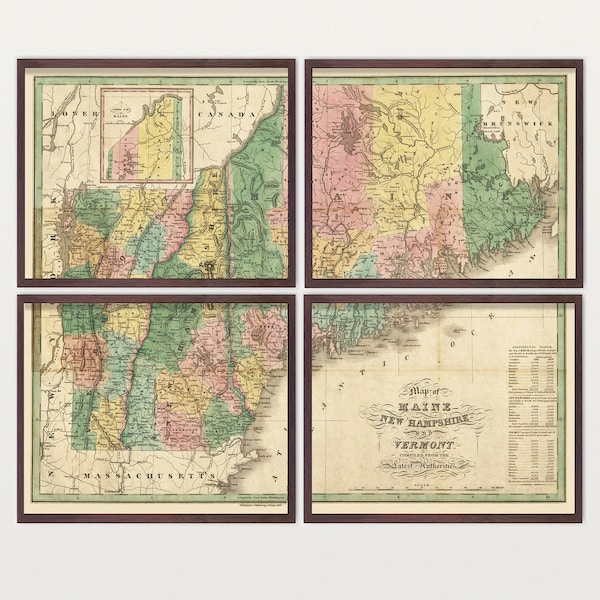 New England Poster - Etsy