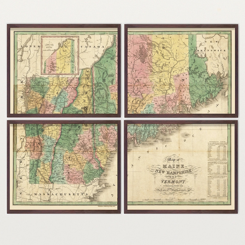 New England Poster - Etsy