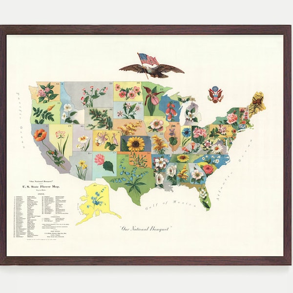 Flower Map - Etsy