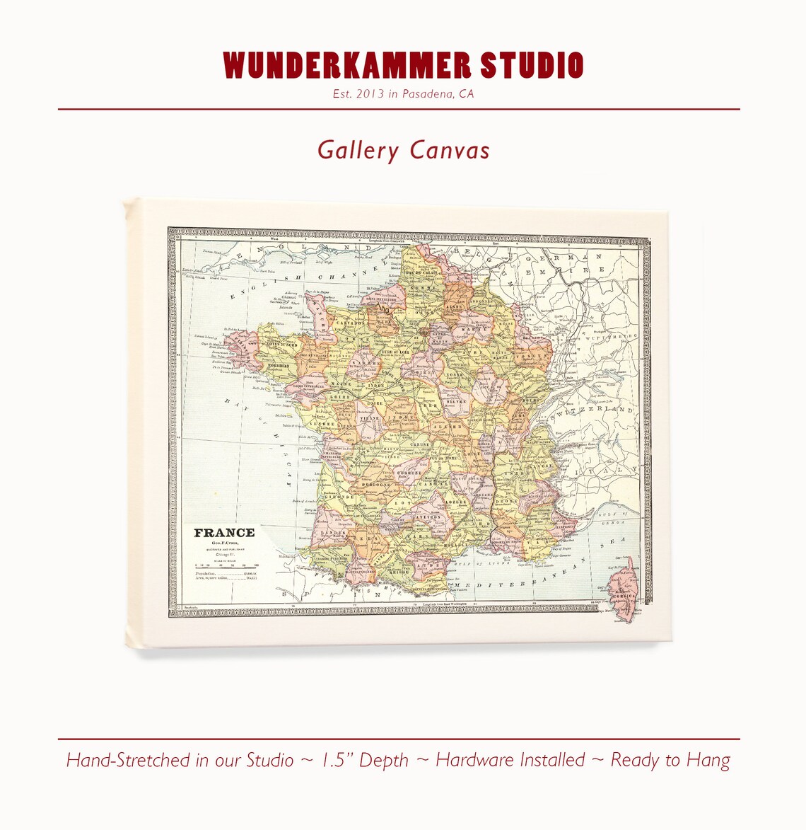 France Map French Map Map Art Map Decor Europe France | Etsy