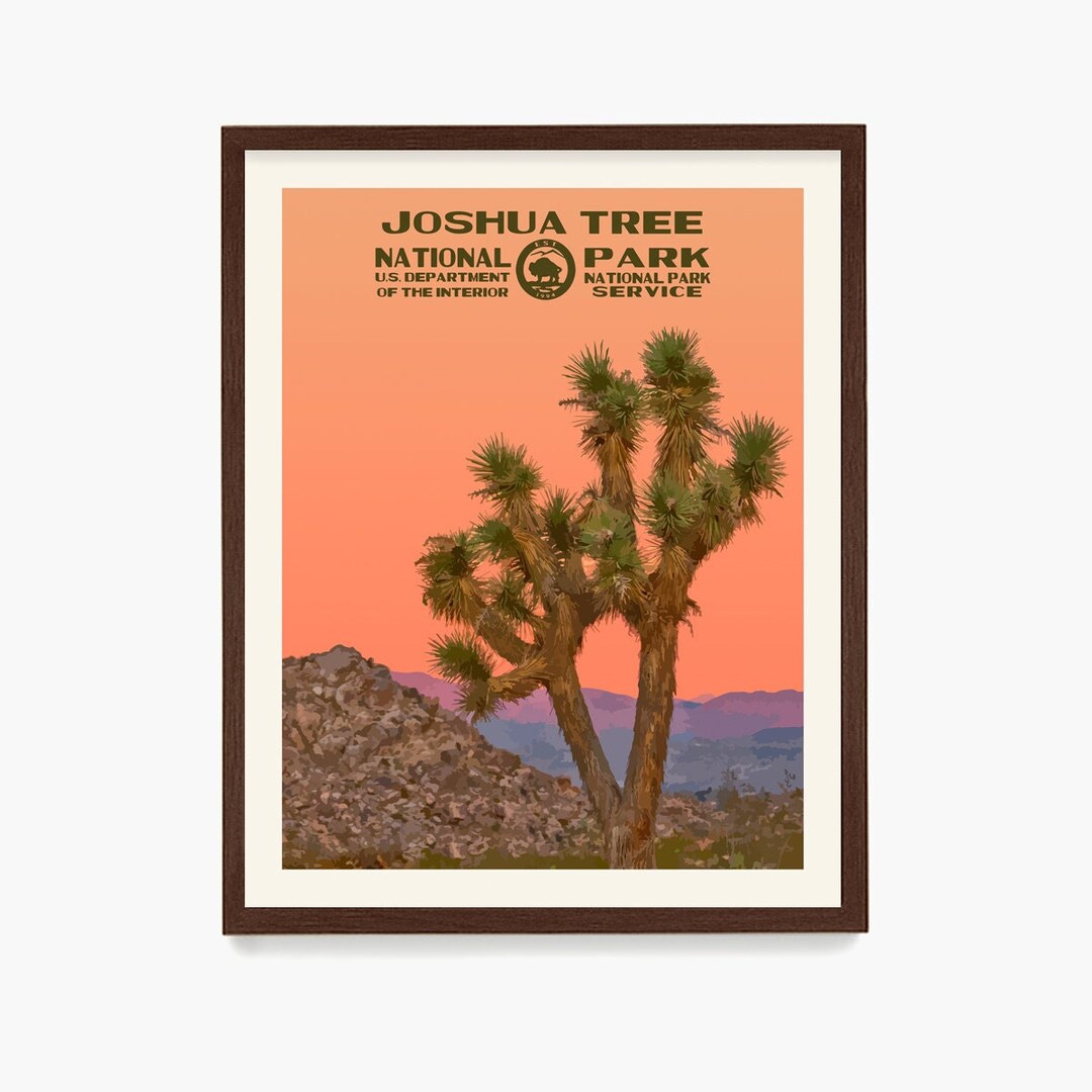 Joshua Tree National Park Poster: WPA Style Desert Art - Etsy