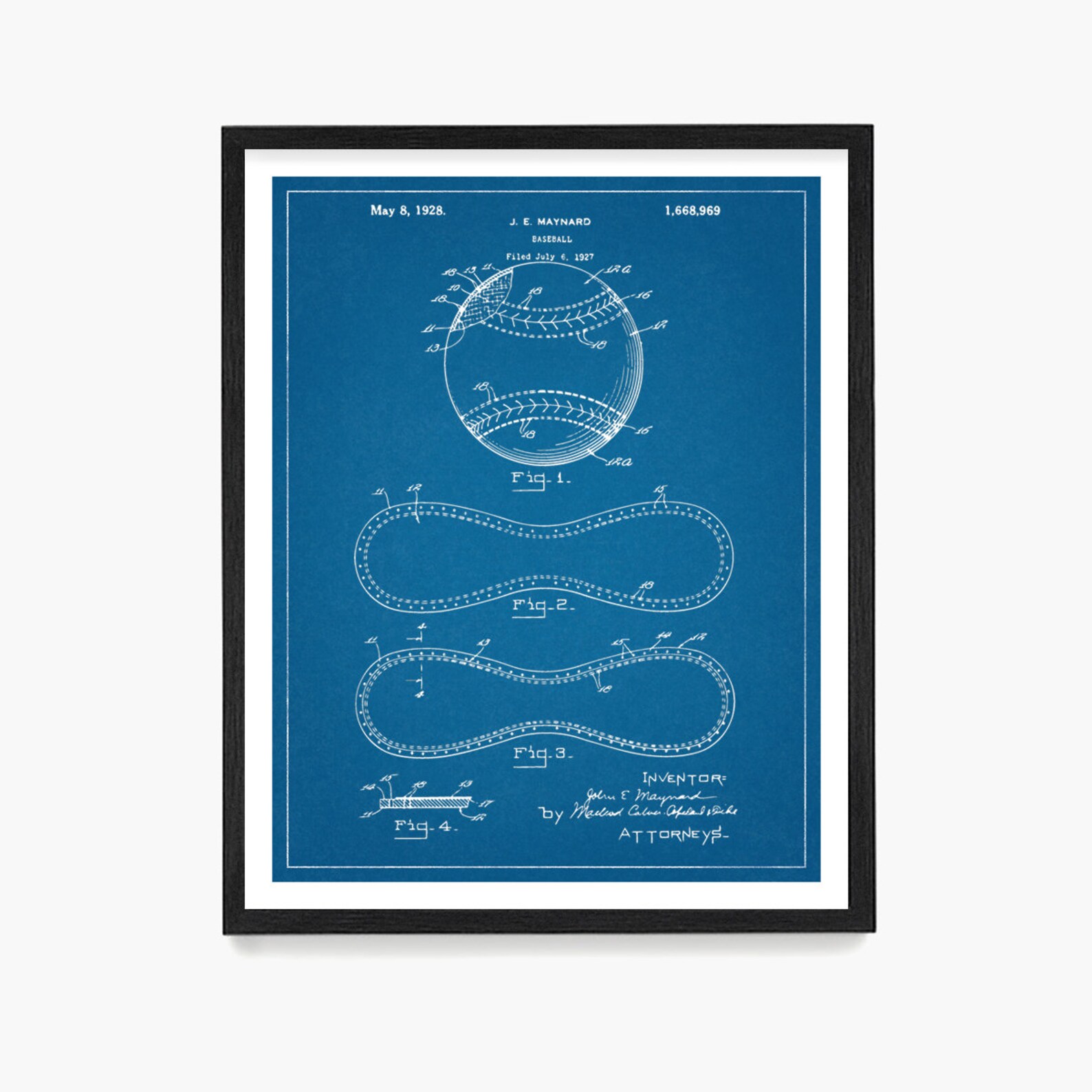 Baseball Patent Art Print Baseball Team Gift Kids Room - Etsy