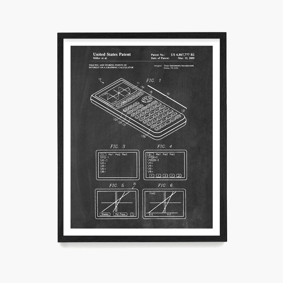 TI-83 Calculator Patent Art Print: Math Classroom Decor - Etsy