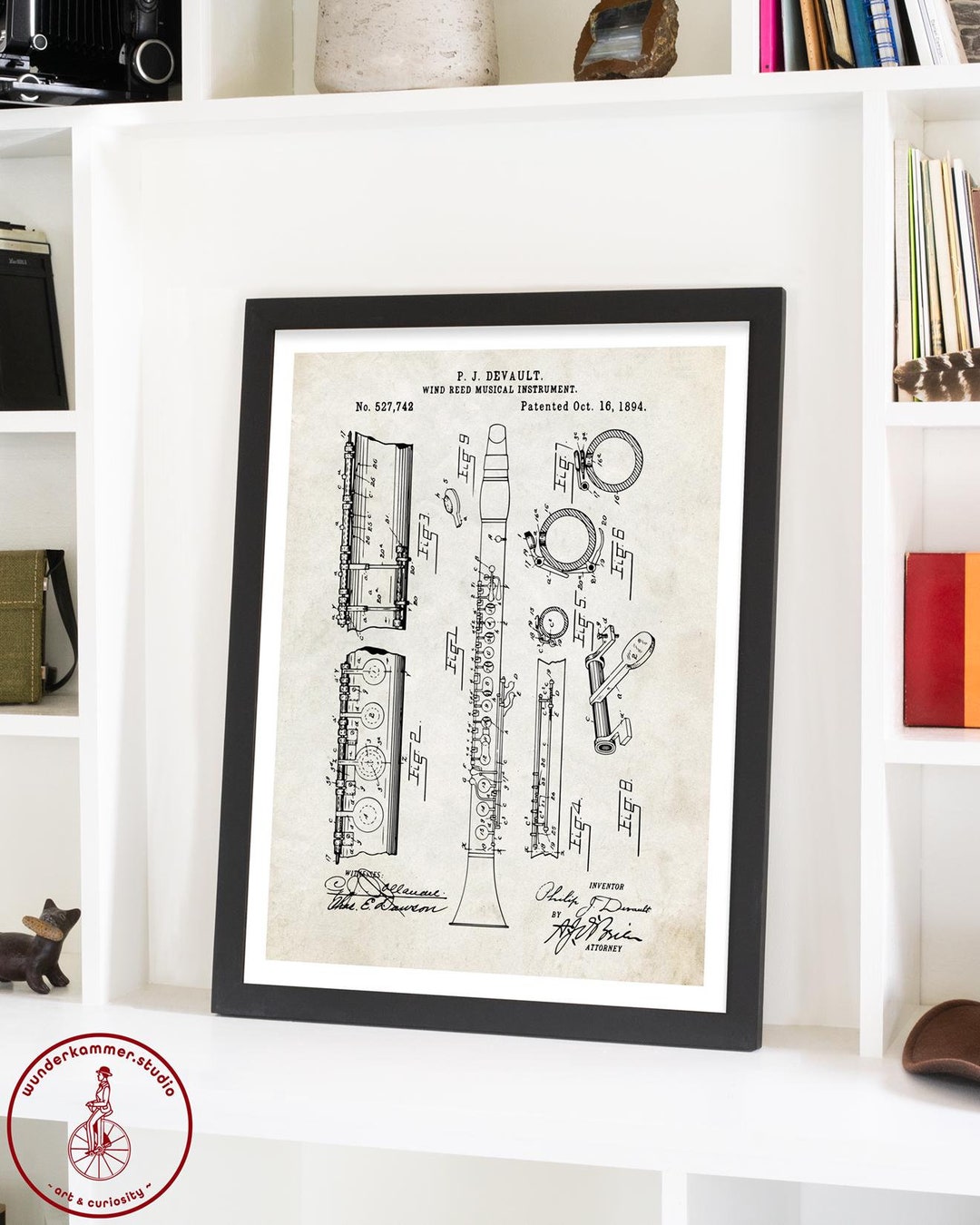 Clarinet Patent Poster, Clarinet Wall Art, Woodwind Patent, Jazz Band ...