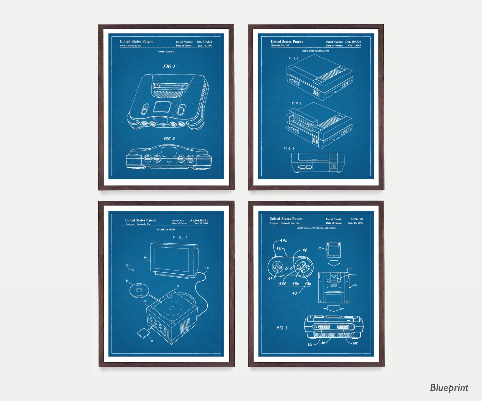 Video Game Patent Poster Video Game Wall Art Gamer Gift E - Etsy