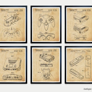 Video Game Patent Poster, Video Game Wall Art, Gamer Gift, E Sports ...