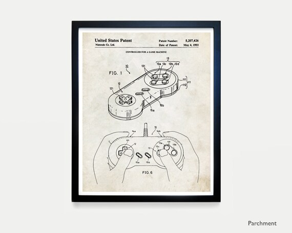 Video Game Controller Patent Poster Video Game Wall Art | Etsy