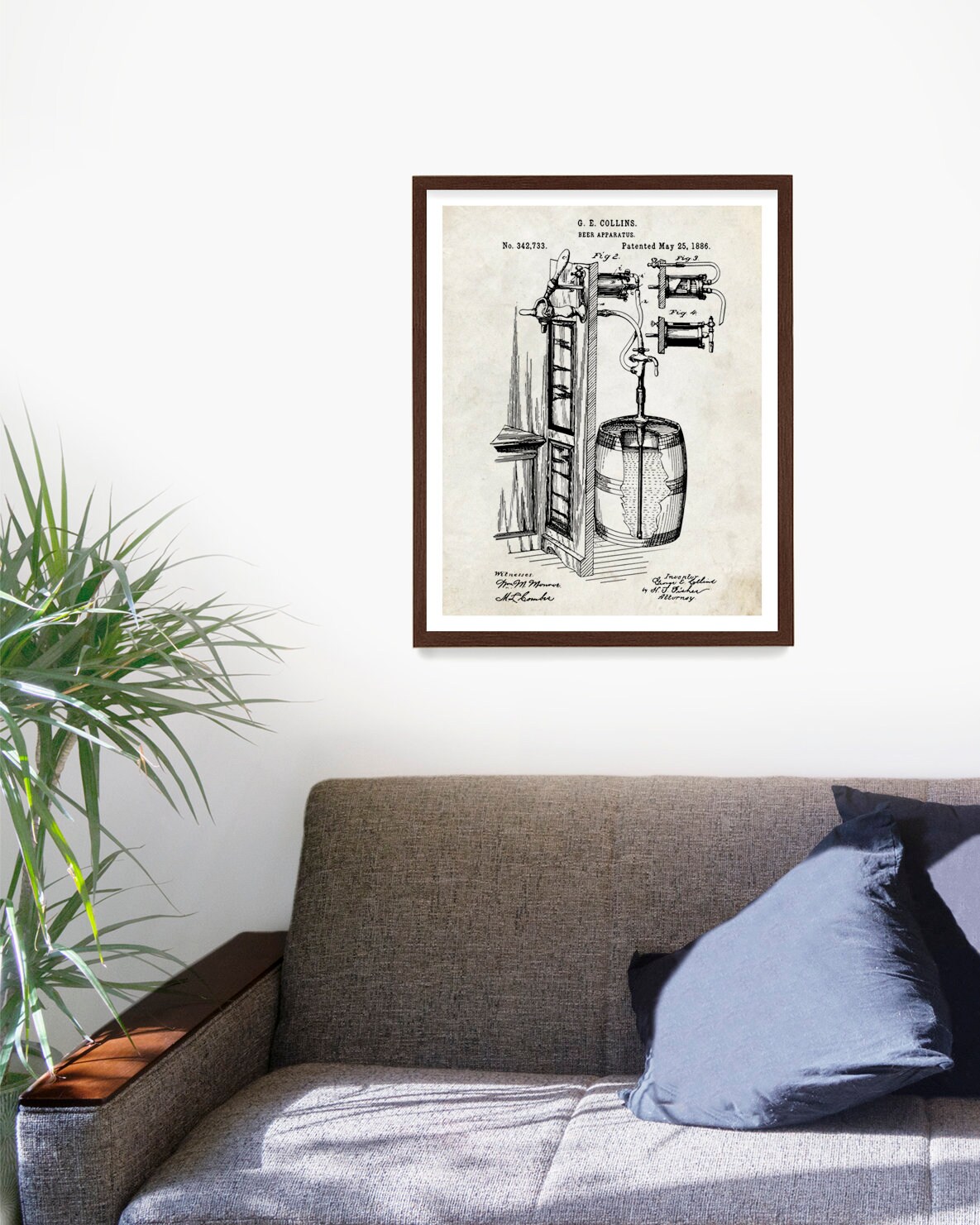 Beer Poster Beer Patent Art Keg Beer Brewing Brewery Art | Etsy