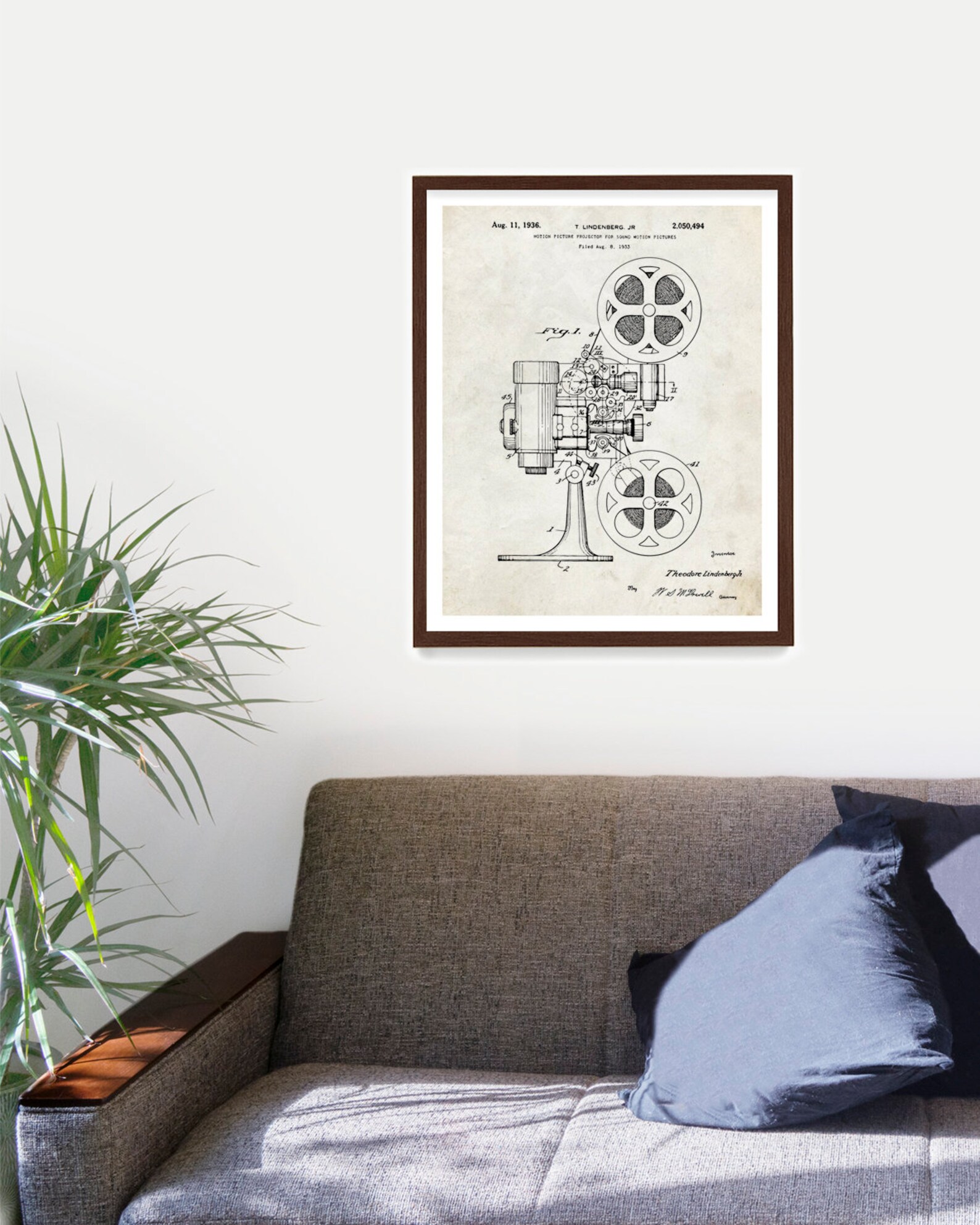 Film Projector Patent Print Movie Projector Patent Film Art - Etsy
