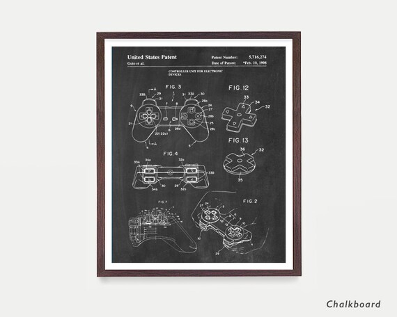 Video Game Controller Patent Poster Video Game Art Video - Etsy