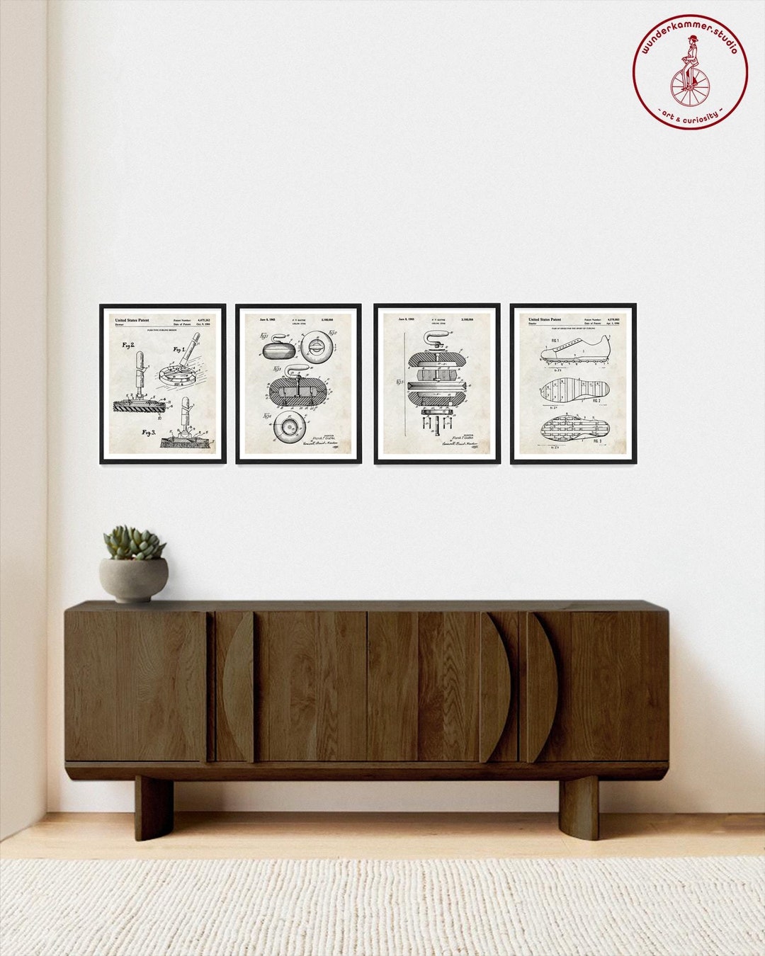 Curling Patent Poster, Curling Wall Art, Curling Club, Curling Stone ...