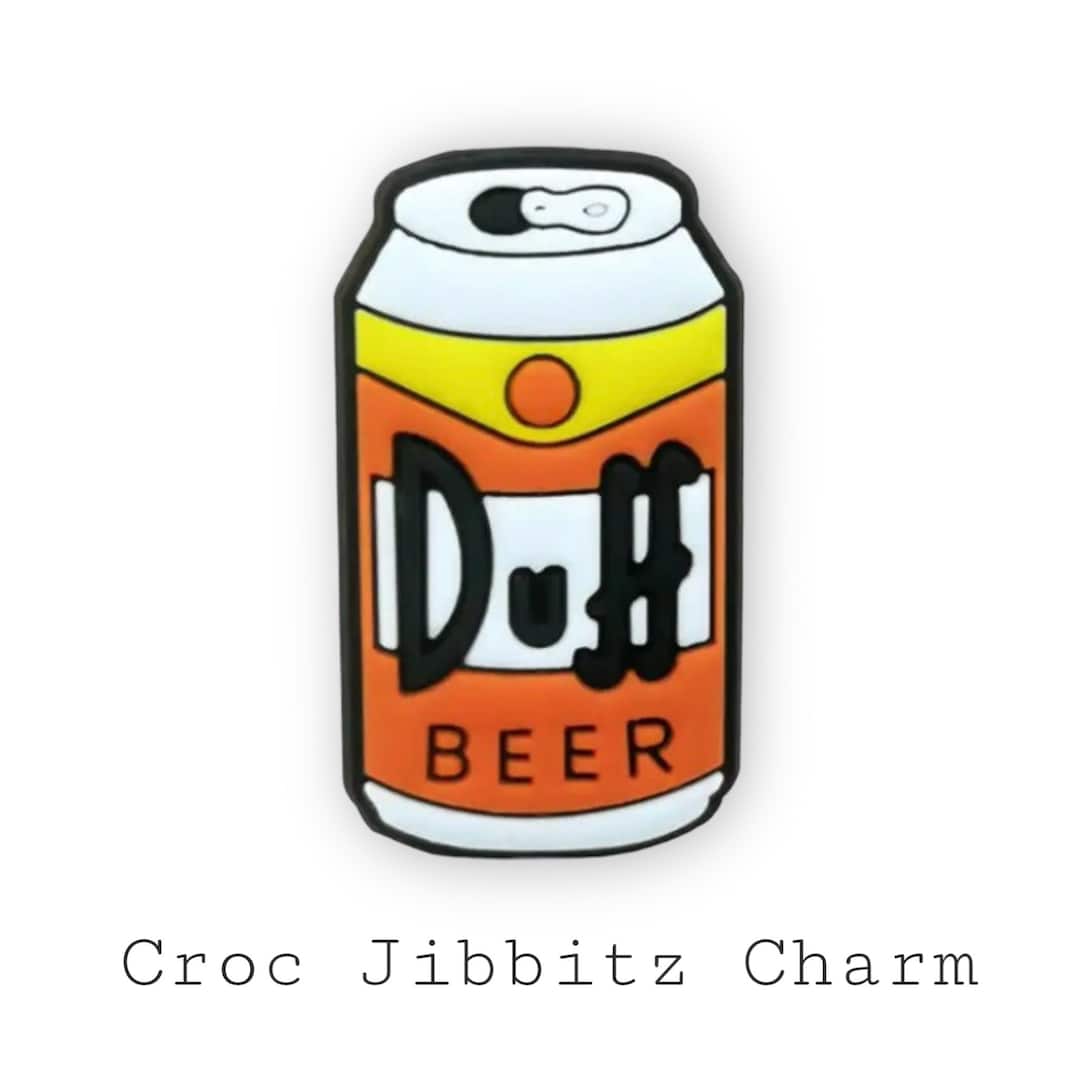 The Simpsons Duff Beer Can Croc Jibbitz Charm - Etsy
