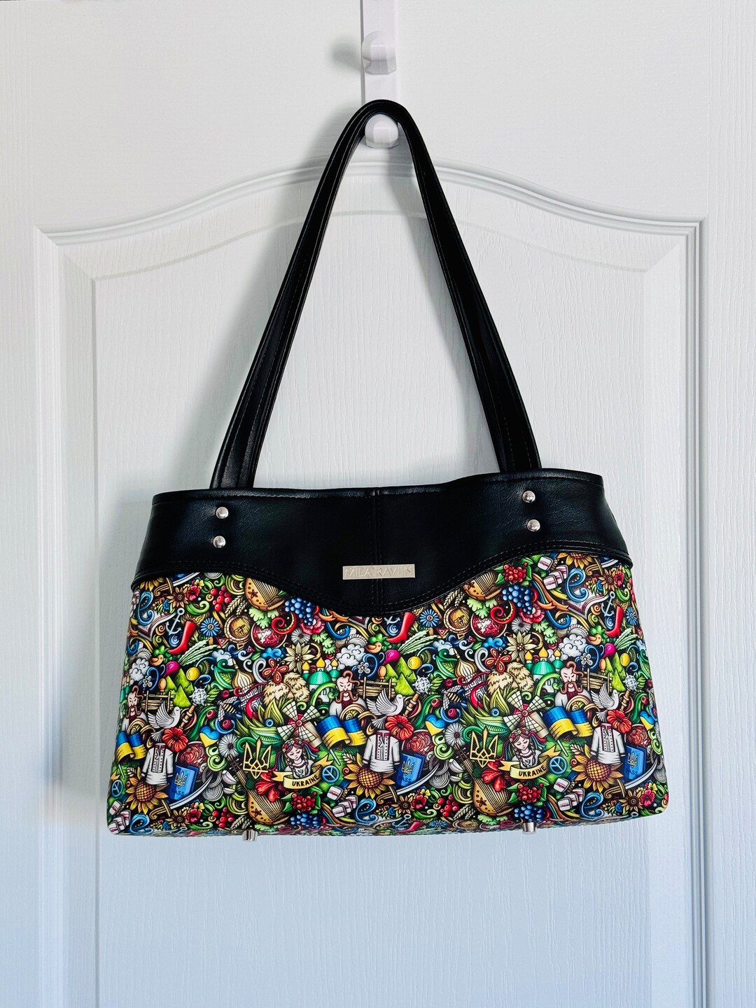 Ukrainian Doodles Sweetheart Shoulder Handbag Bag Purse Ukraine Faux ...