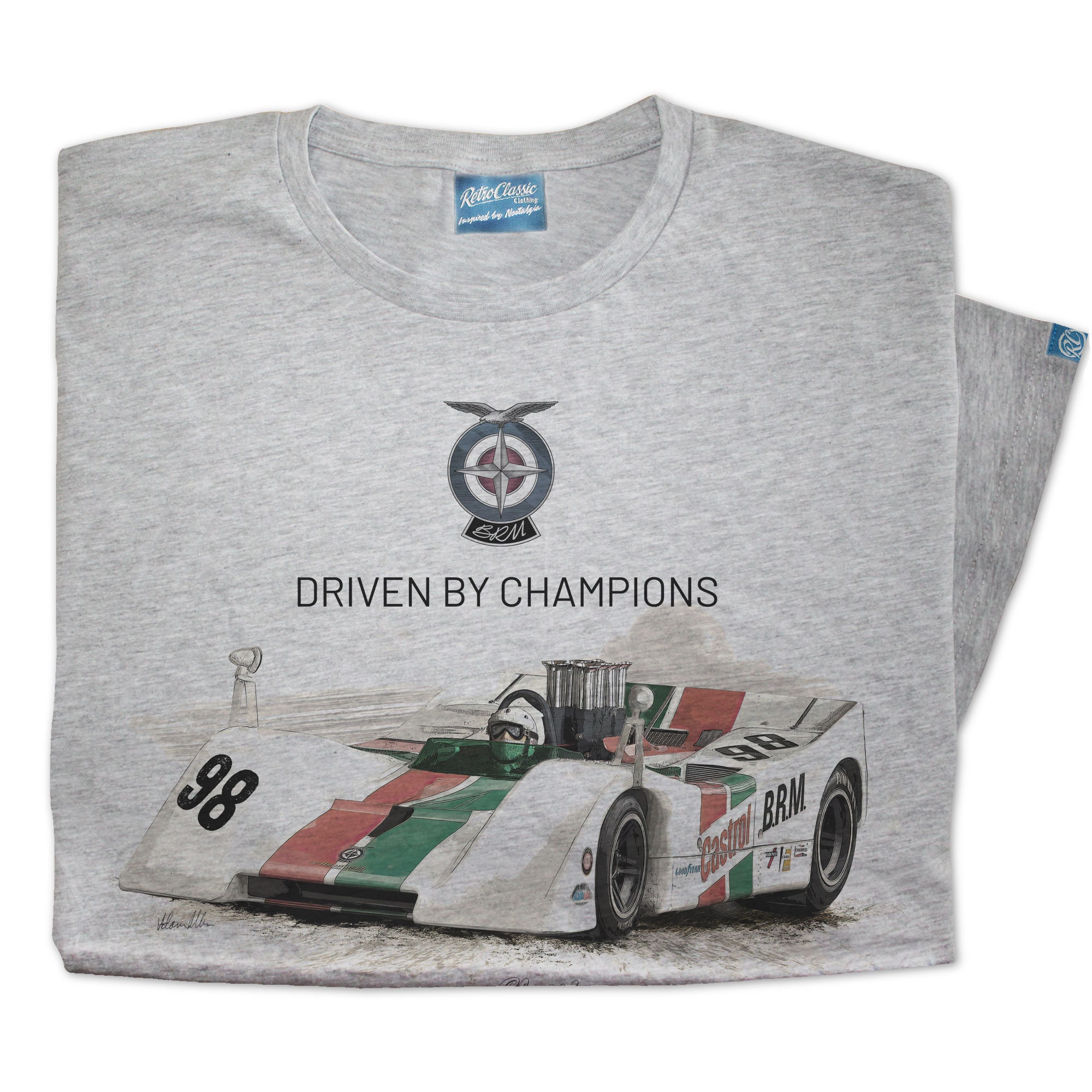 Retroclassic Mens 1970 BRM P154 Can-am Racing Series Race Car T-shirt ...
