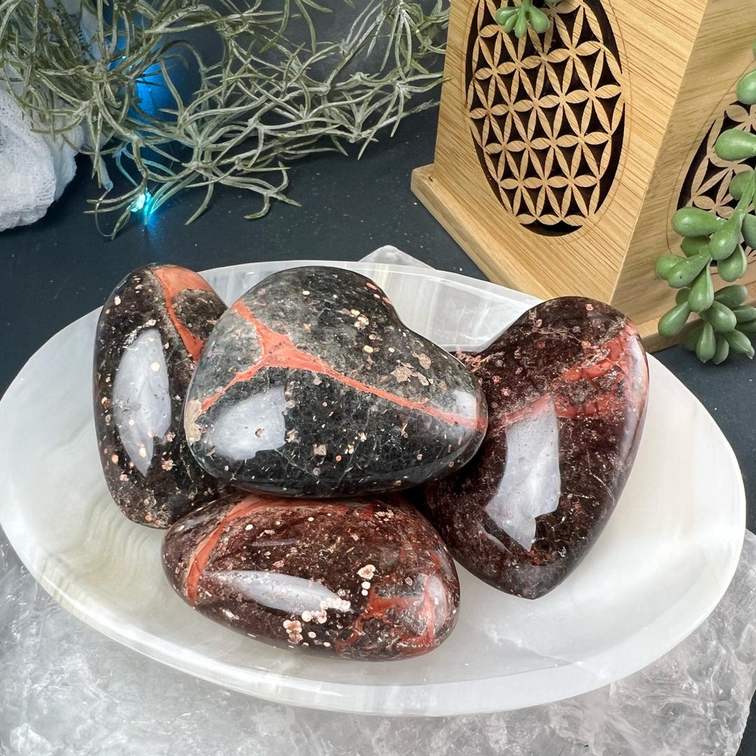 Fire Calcite Hearts - A Stone for Harmony and Balance - Etsy