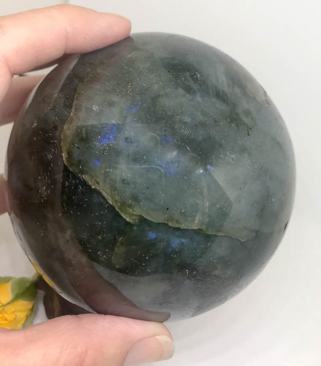 Large Labradorite Sphere With Wood Stand - the Stone for Protection and ...