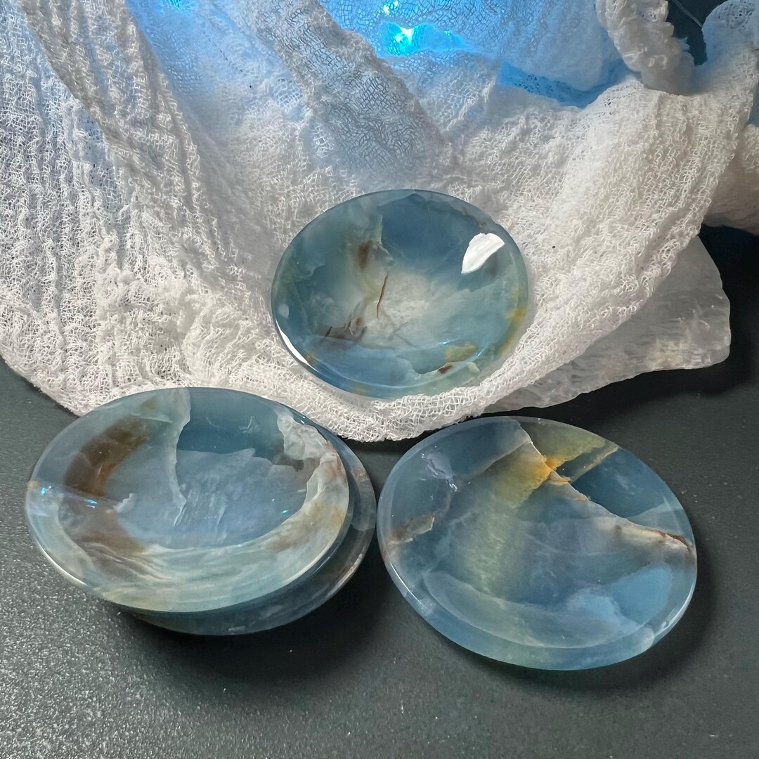 Small Argentinian Blue Onyx/ Lemurian Blue Calcite Trinket Dish the ...