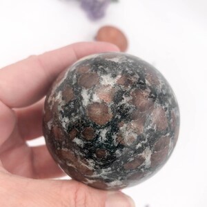Garnet With Biotite Sphere A Stone for Gentle Grounding - Etsy