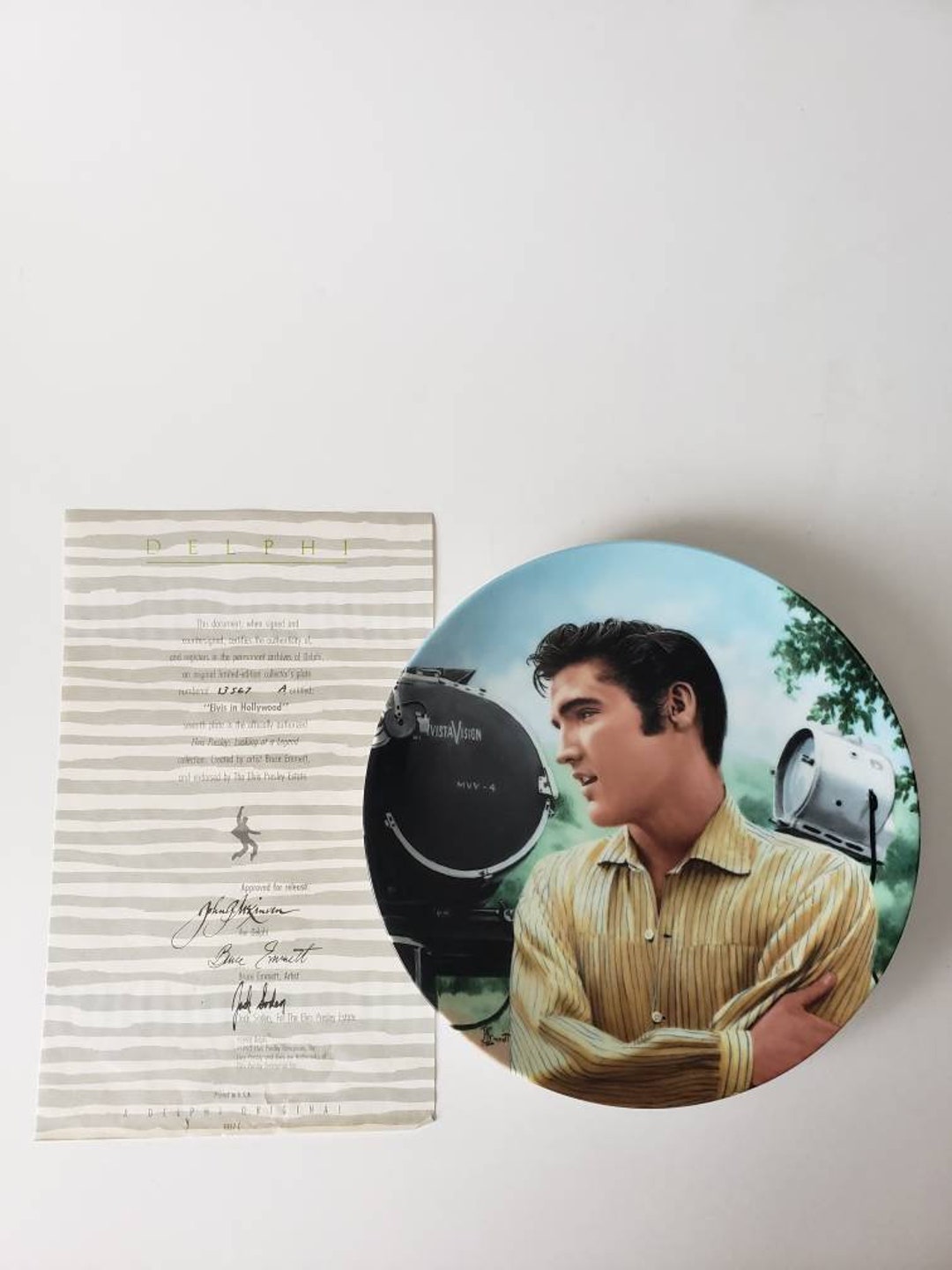 Elvis Presley Delphi Plate elvis in Hollywood W/ Box & COA - Etsy