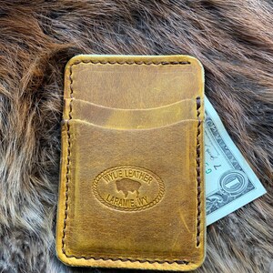 Horween Leather Credit Card Wallet. Nice Soft Steer Hide, 3 Pocket ...