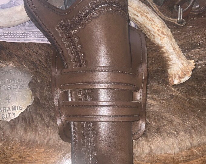 Western Style Leather Colt 1911 LINED Gun Rig With 37 41 Gun Belt ...