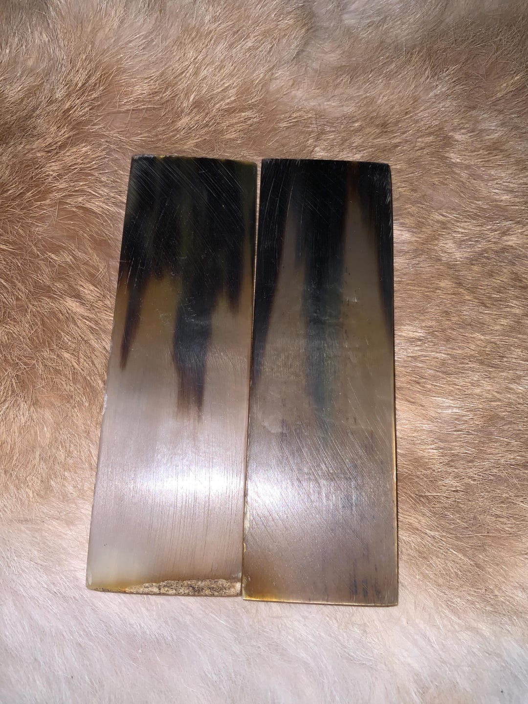 Zebu Horn Scales for Knife Handles and Crafts, Natural Translucent ...