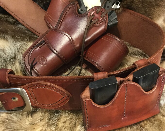 1911 Pistol Rig With Holster Double Mag Holder and - Etsy