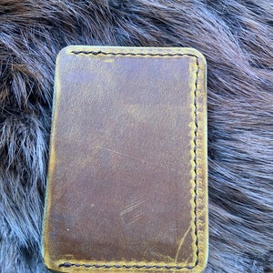 Horween Leather Credit Card Wallet. Nice Soft Steer Hide, 3 Pocket ...