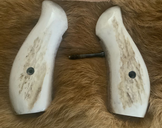 S&W K Frame Round Butt Elk Grip Set, Elk Anter, Screw Included - Etsy