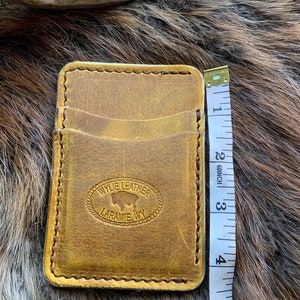 Horween Leather Credit Card Wallet. Nice Soft Steer Hide, 3 Pocket ...