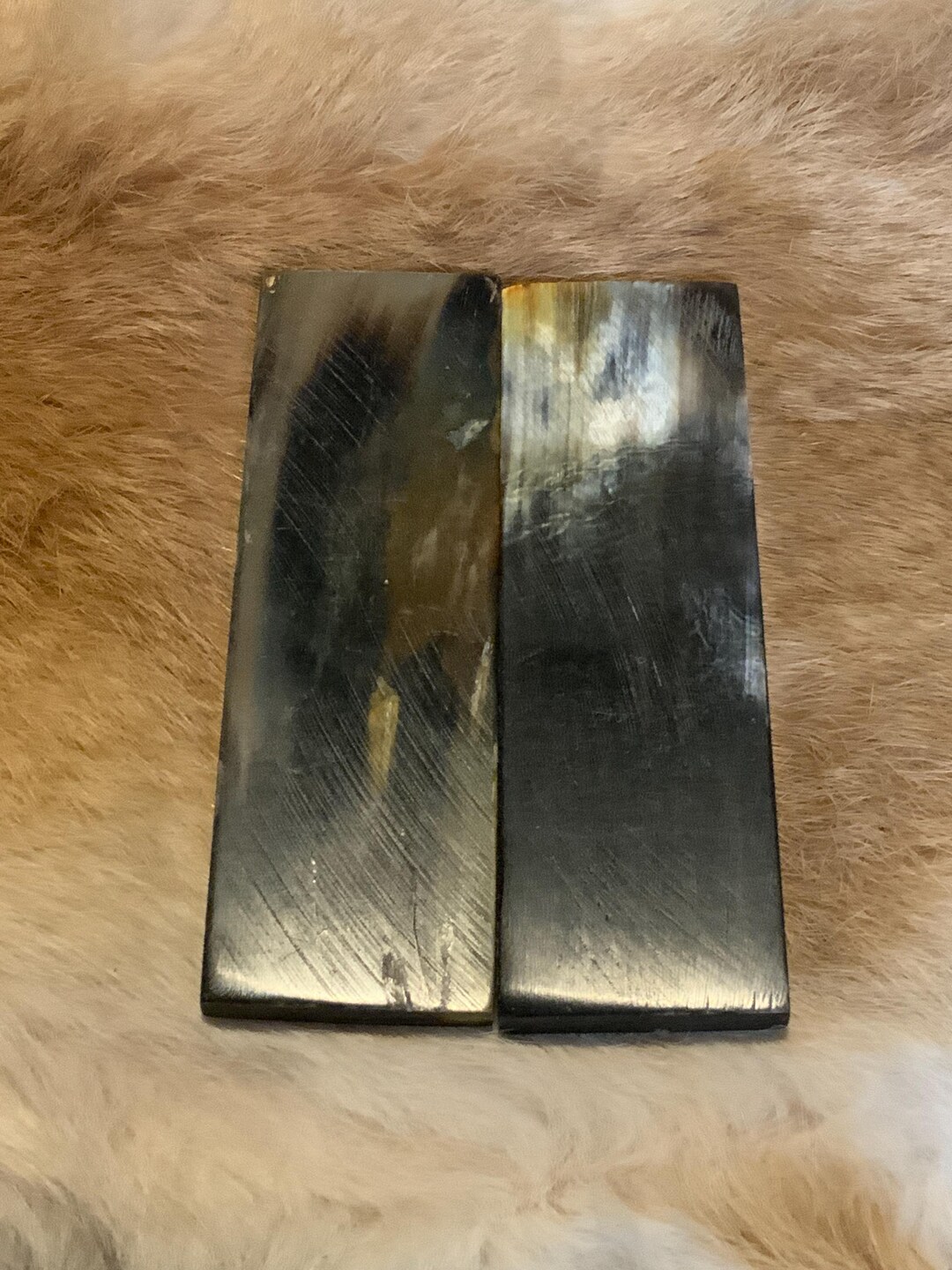 Zebu Horn Scales for Knife Handles and Crafts, Natural Translucent ...