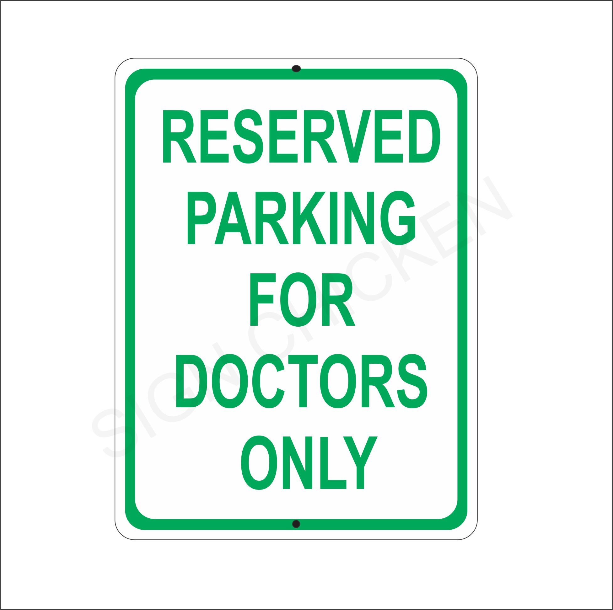 Parking for Doctors Only Sign Doctor Dr. Parking | Etsy