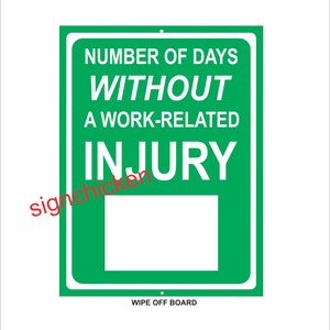 Days Since Last Accident Sign - Etsy